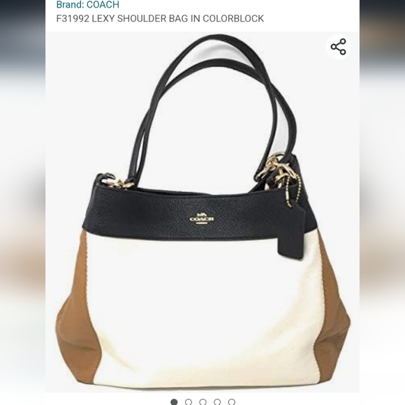 Coach | Bags | Sale Coach No F3992 Tricolor Leather Lexy Shoulder Bag ...